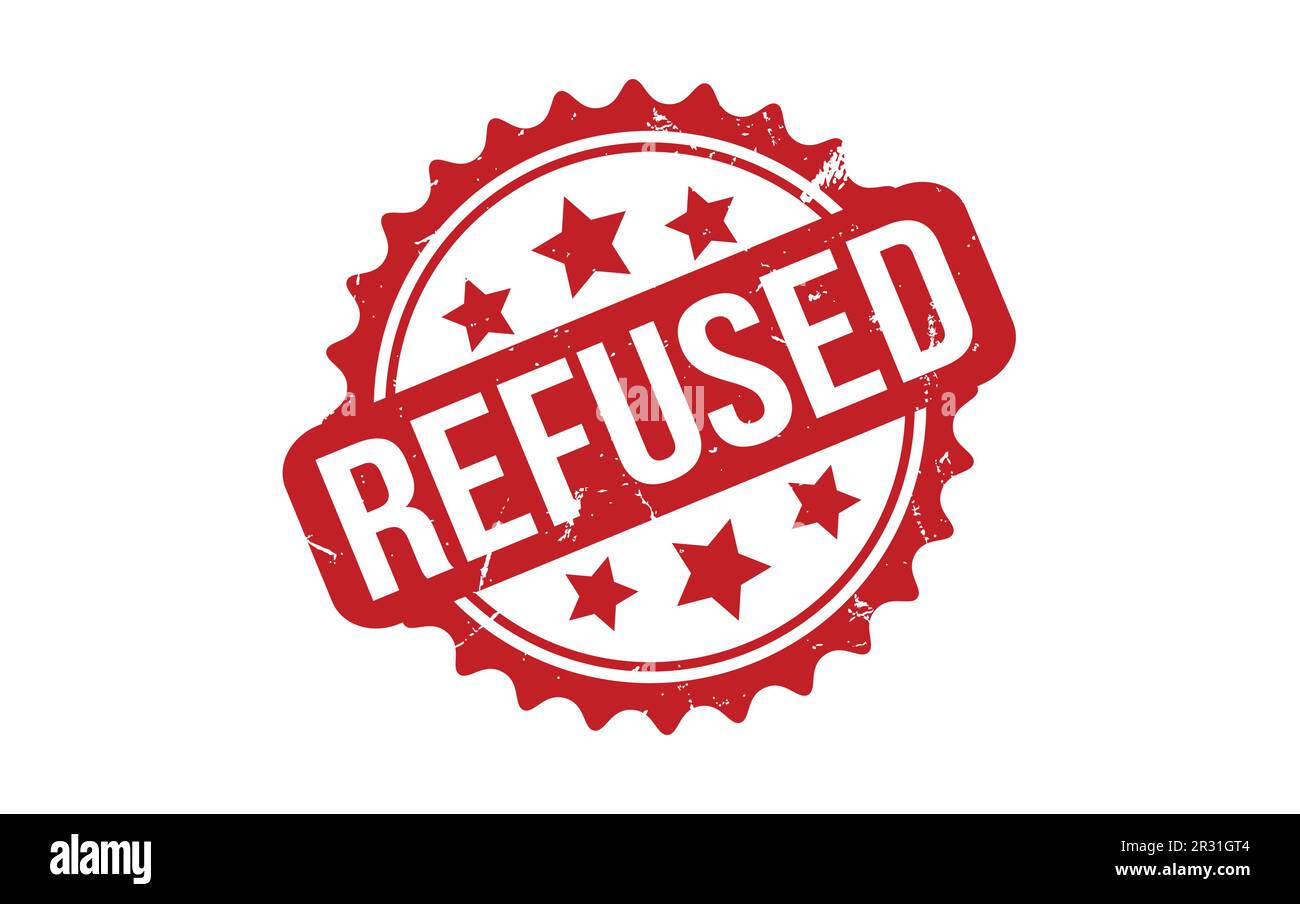 Red Refused Rubber Stamp Seal Vector Stock Vector Image & Art - Alamy