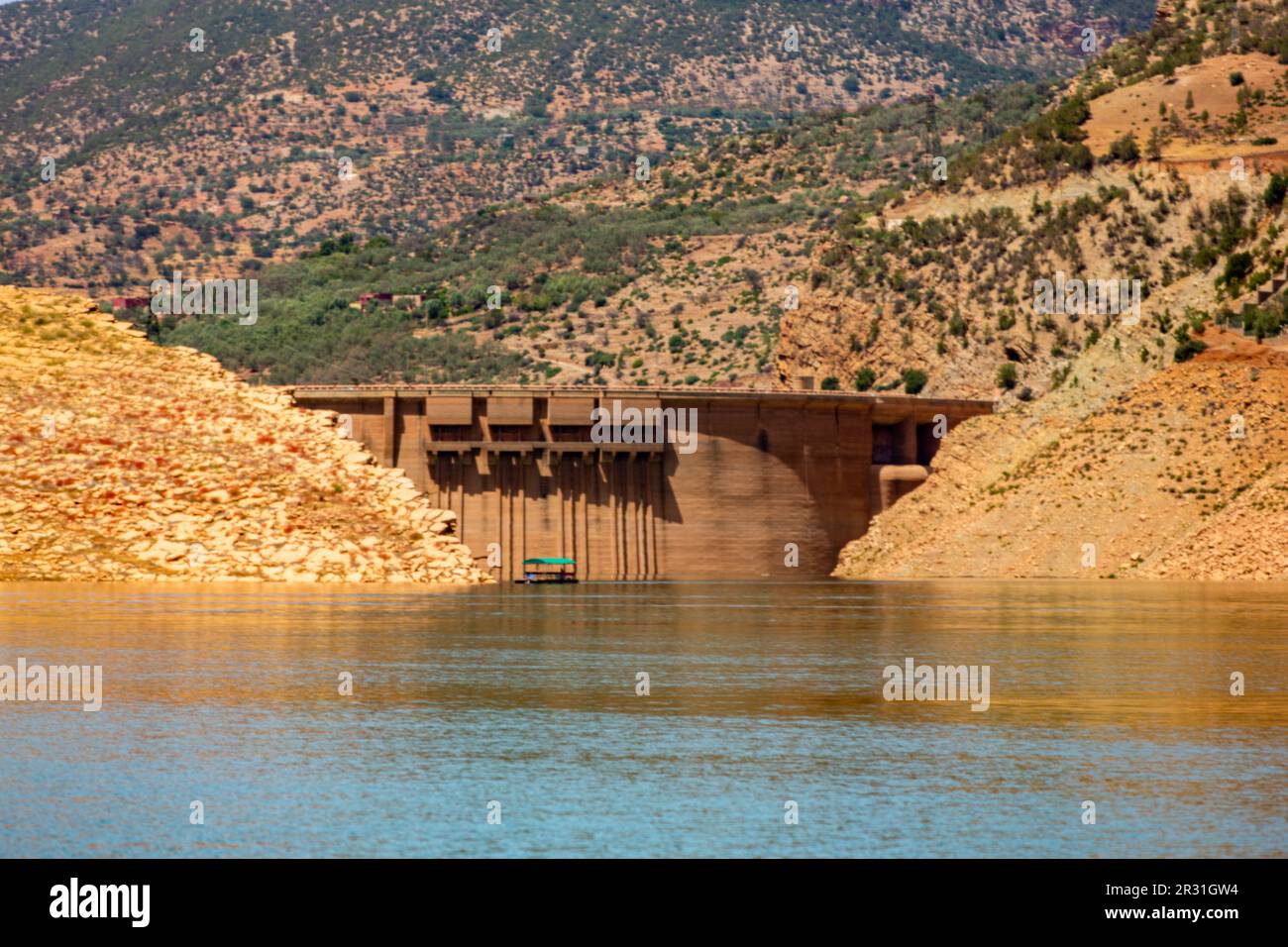 Beautiful scape of Bin El Ouidane dam in the Benimellal region in ...