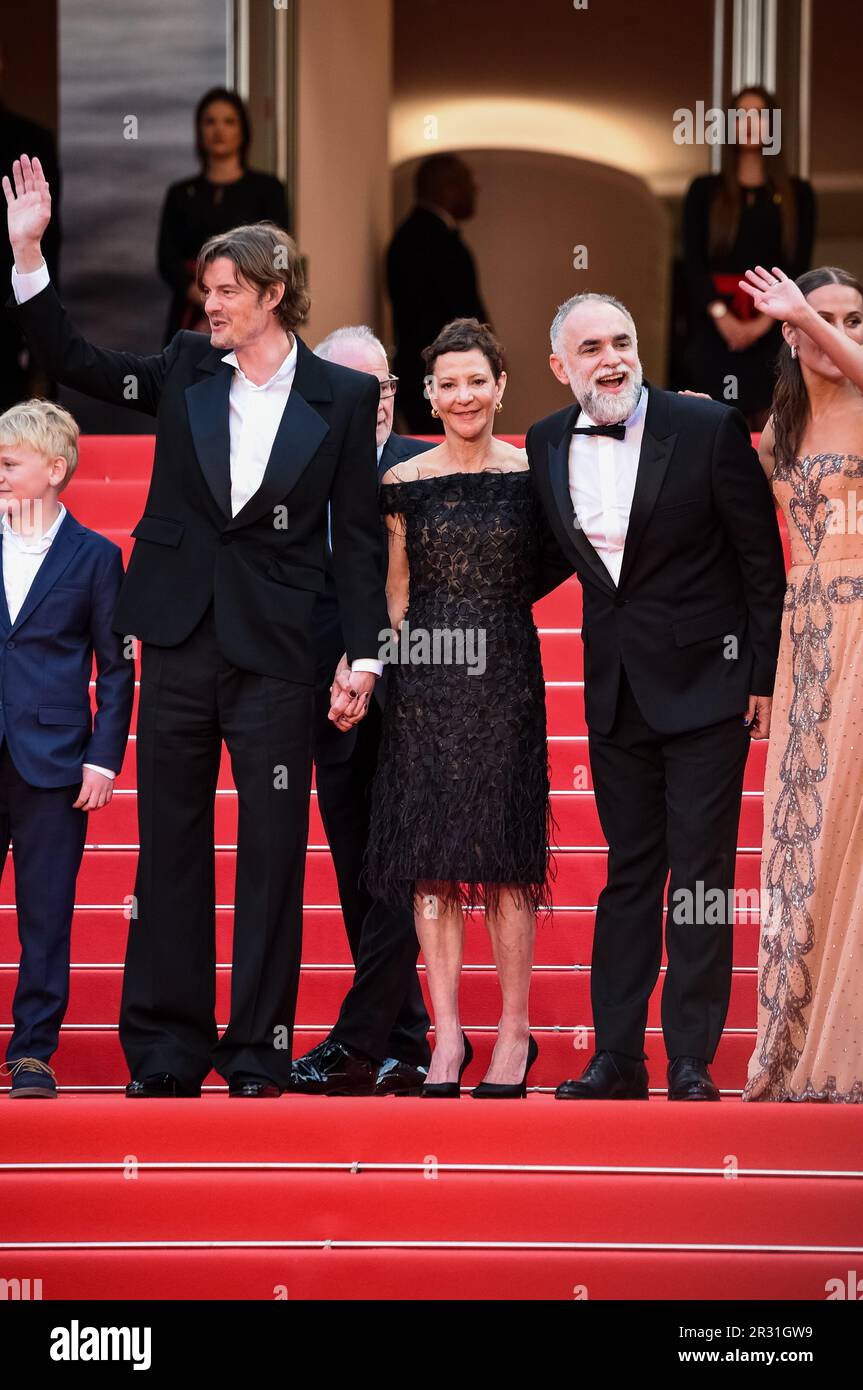 Italy. 21st May, 2023. Sam Riley, Gabrielle Tana, Karim Ainouz, Alicia ...