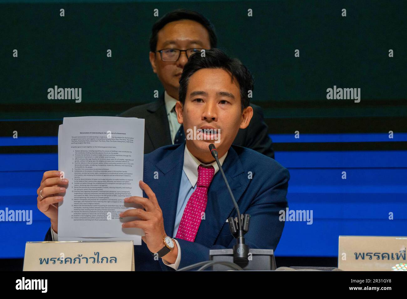 Bangkok, Bangkok, Thailand. 22nd May, 2023. The Move Forward Party Prime Minster candidate ...