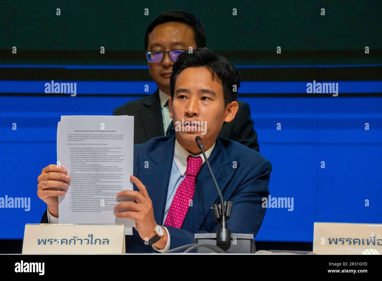 Bangkok, Bangkok, Thailand. 22nd May, 2023. The Move Forward Party Prime Minster candidate ...