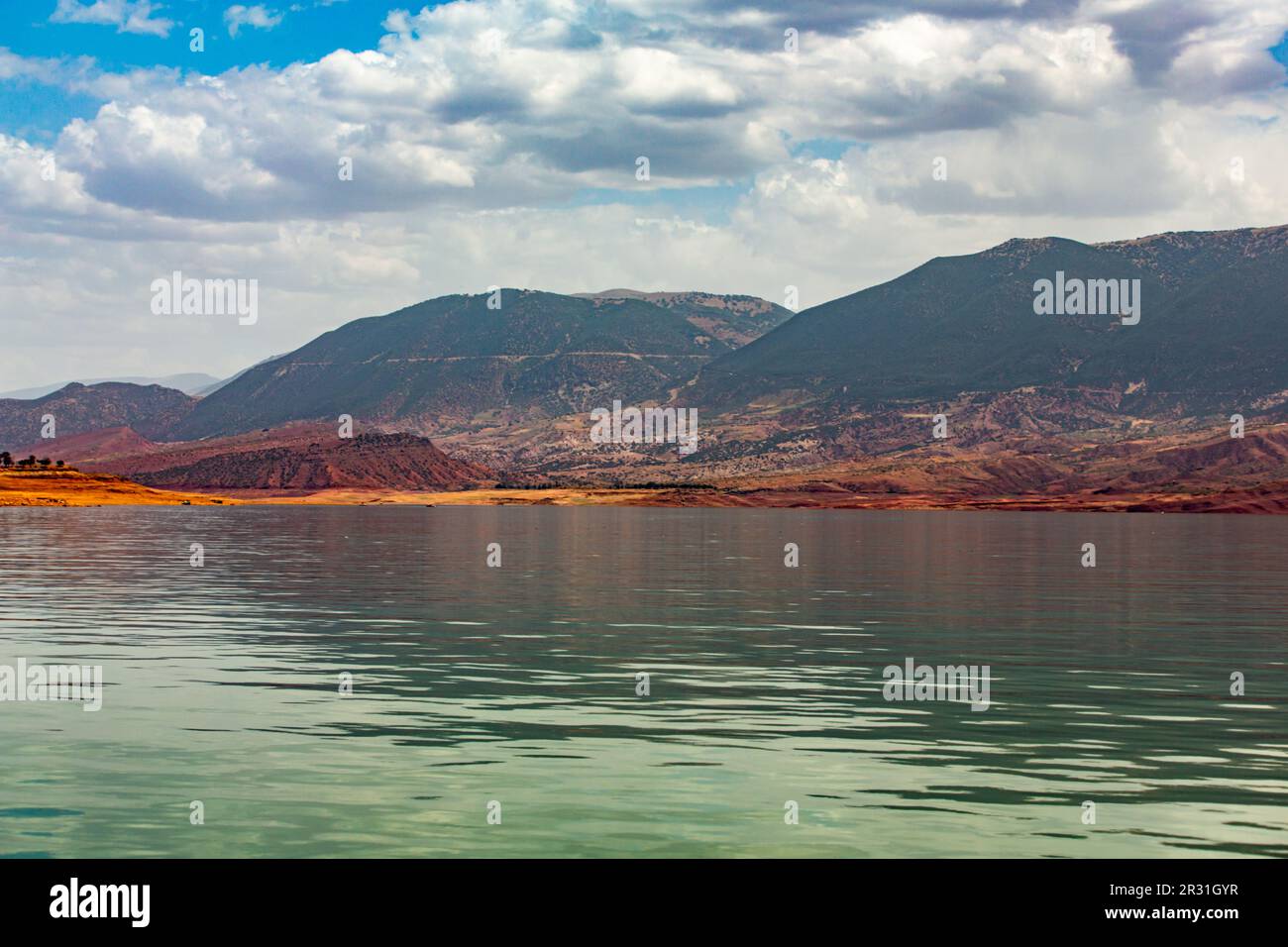 Beautiful scape of Bin El Ouidane dam in the Benimellal region in ...