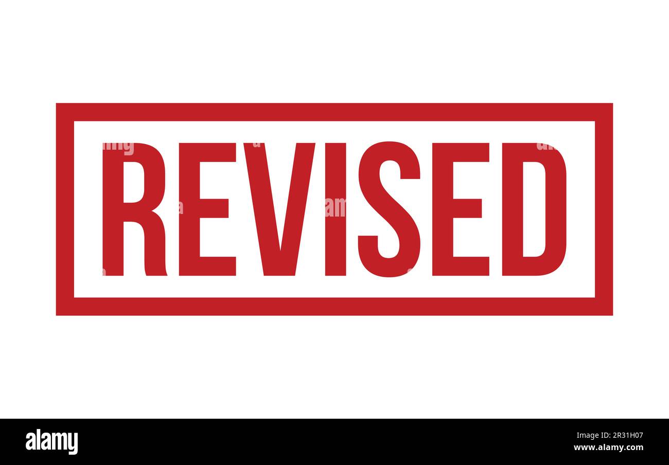 Red Revised Rubber Stamp Seal Vector Stock Vector Image & Art - Alamy