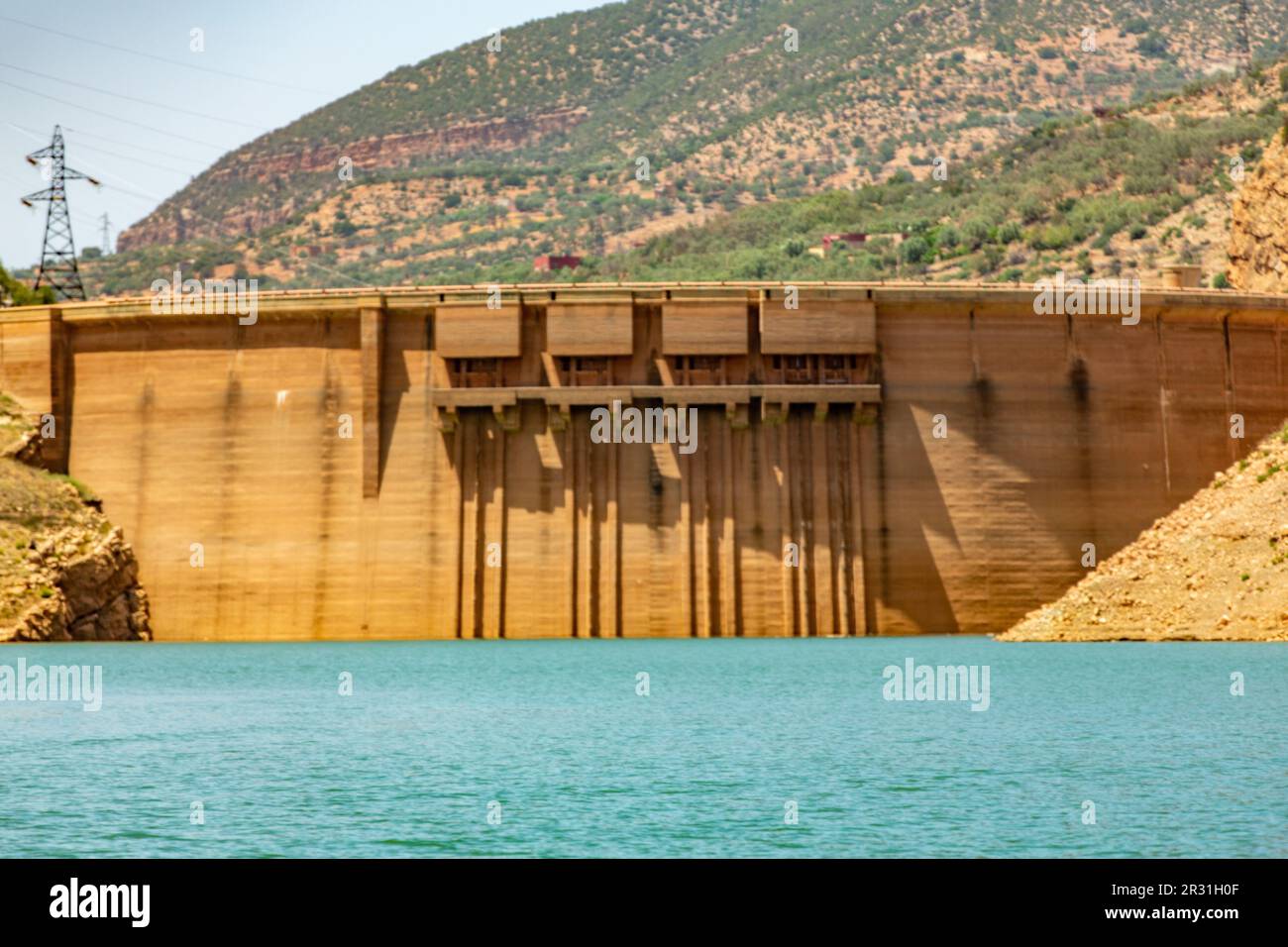 Beautiful scape of Bin El Ouidane dam in the Benimellal region in ...