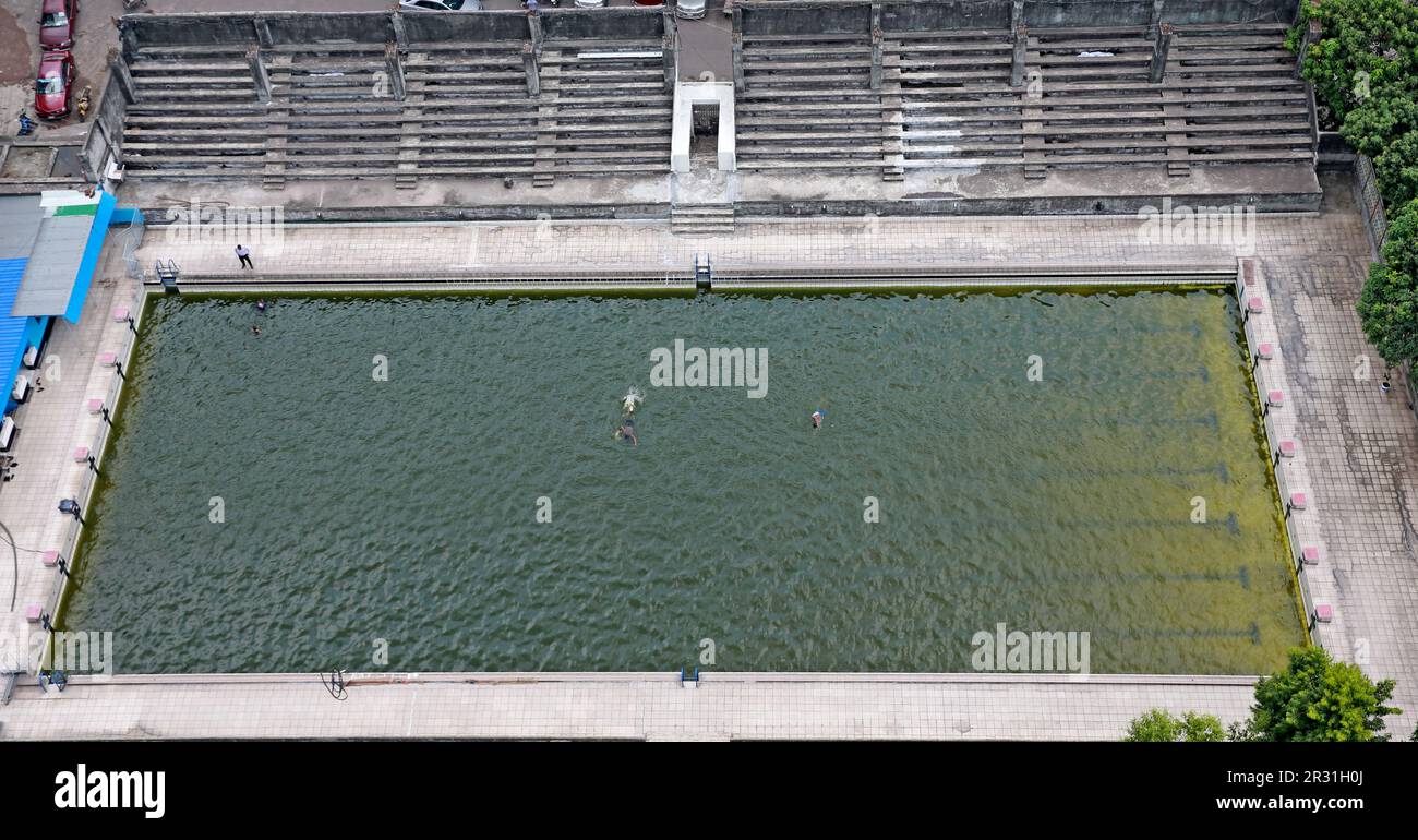 An aerial view of Ivy Rahman Swimming Pool in Dhaka, Bangladesh Stock ...