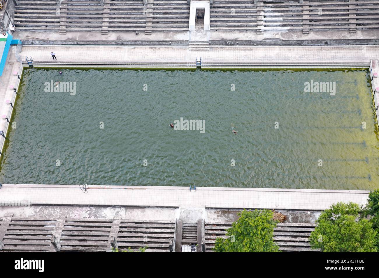 An aerial view of Ivy Rahman Swimming Pool in Dhaka, Bangladesh Stock ...