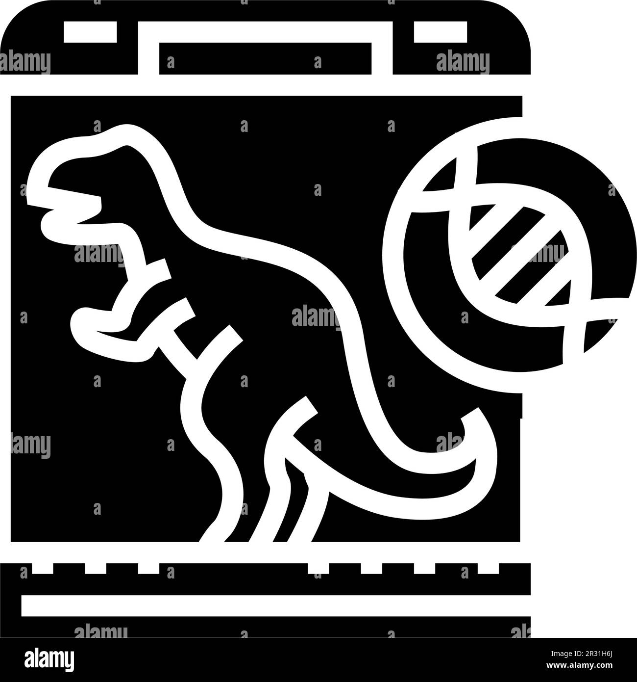 extinct species resurrected future technology glyph icon vector ...