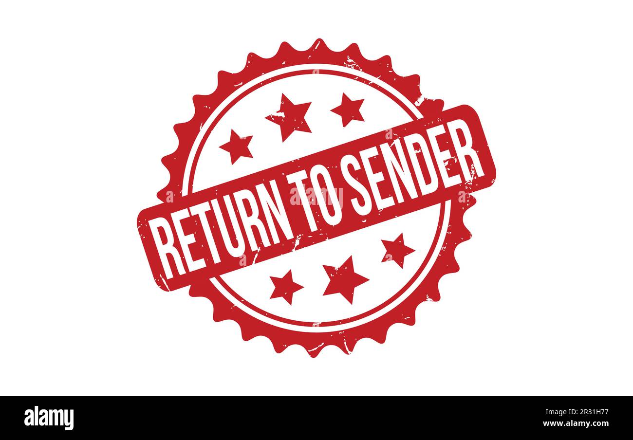 Red Return To Sender Rubber Stamp Seal Vector Stock Vector Image & Art ...