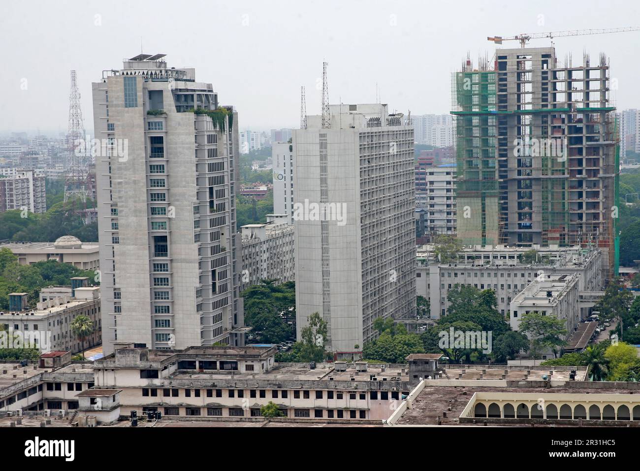 An aerial view of Bangladesh Secretariat in Dhaka, Bangladesh.The ...
