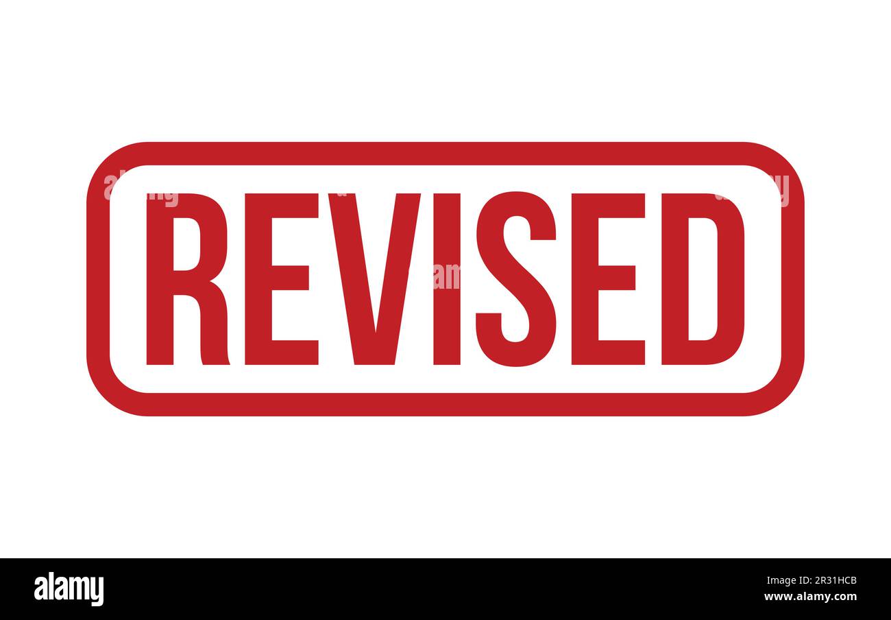 Red Revised Rubber Stamp Seal Vector Stock Vector Image And Art Alamy