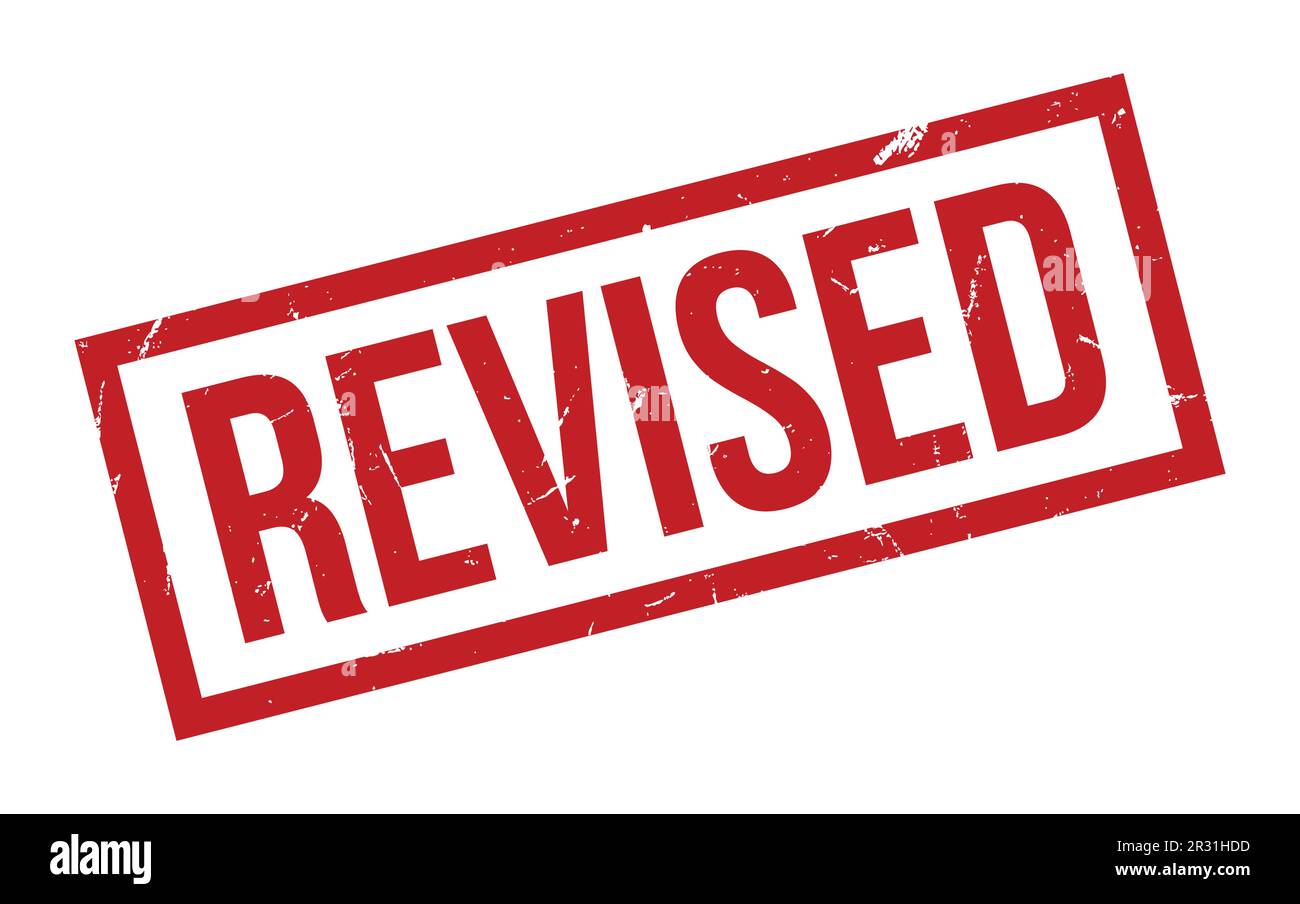 Red Revised Rubber Stamp Seal Vector Stock Vector Image & Art - Alamy