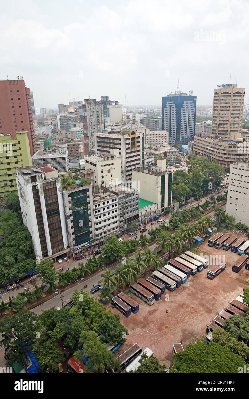 An aerial view of capitals motijheel business area, Bangladesh ...