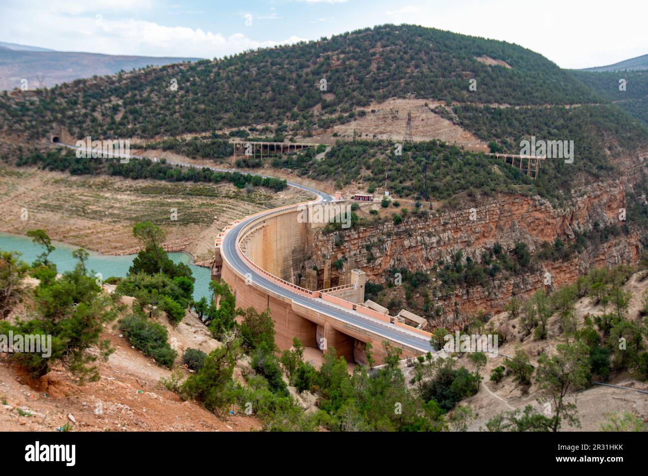 Beautiful scape of Bin El Ouidane dam in the Benimellal region in ...