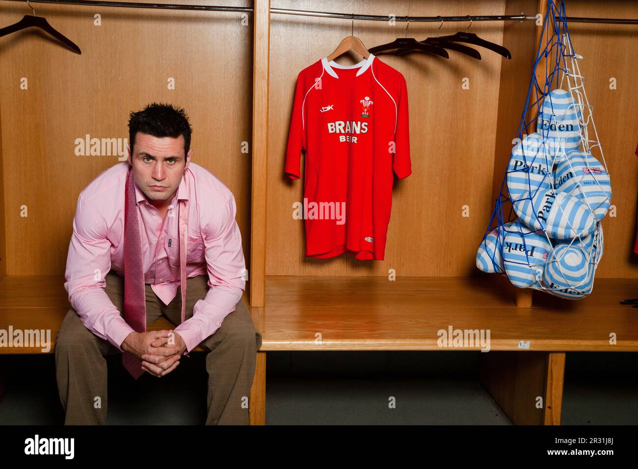 Fashion shoot with Wales Rugby Star Stephen Jones, Millenniun Stadium ...