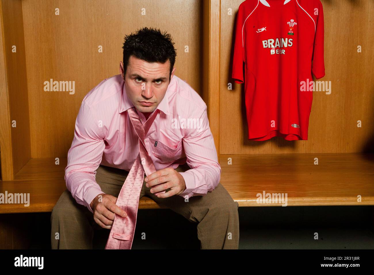 Fashion shoot with Wales Rugby Star Stephen Jones, Millenniun Stadium ...