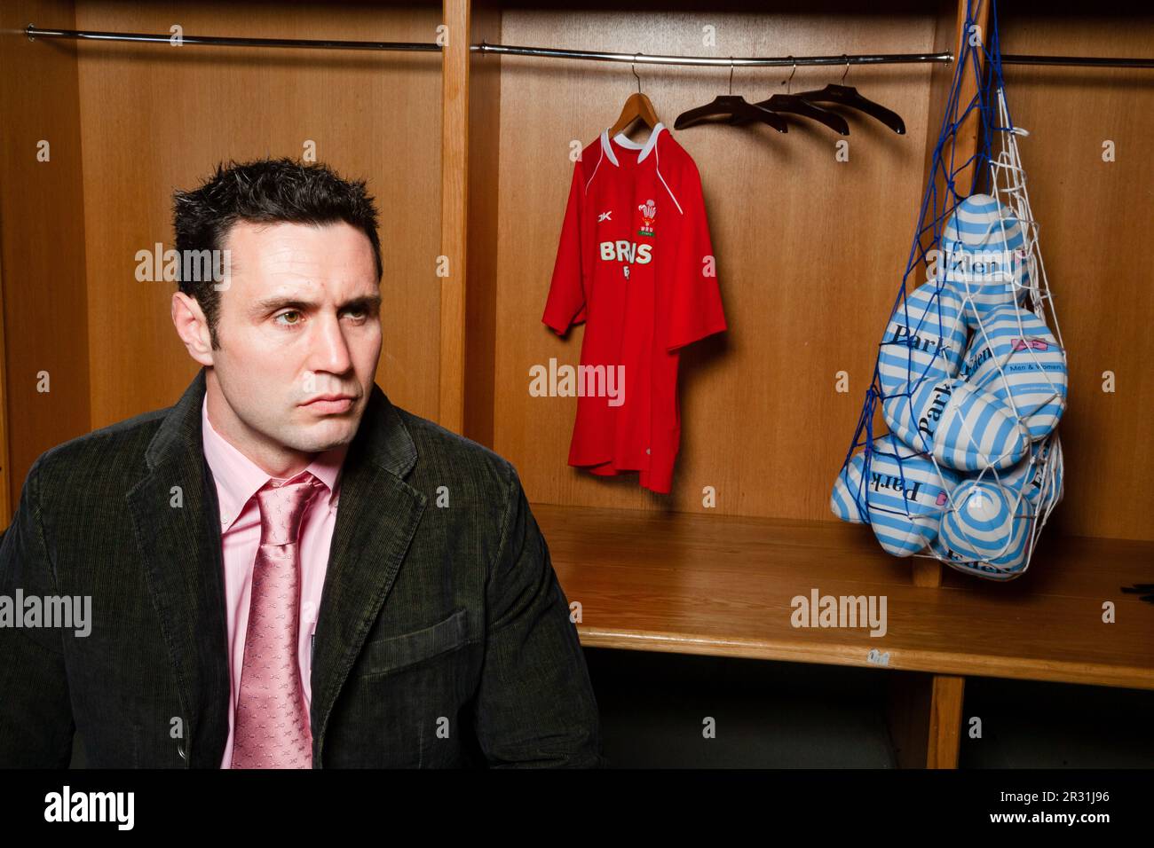 Fashion shoot with Wales Rugby Star Stephen Jones, Millenniun Stadium ...
