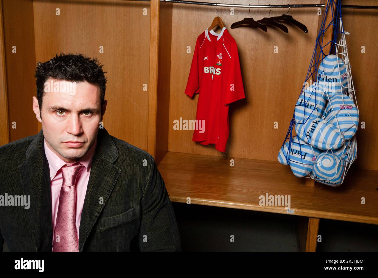 Fashion shoot with Wales Rugby Star Stephen Jones, Millenniun Stadium ...