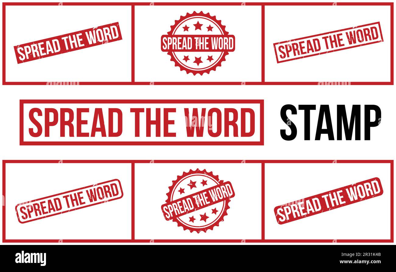 Spread the word rubber stamp hi-res stock photography and images - Alamy