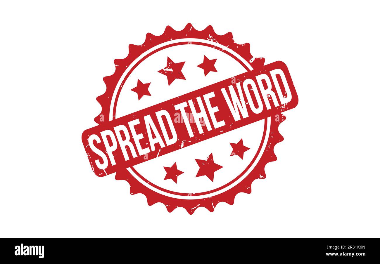 Spread The Word rubber grunge stamp seal vector Stock Vector Image & Art - Alamy