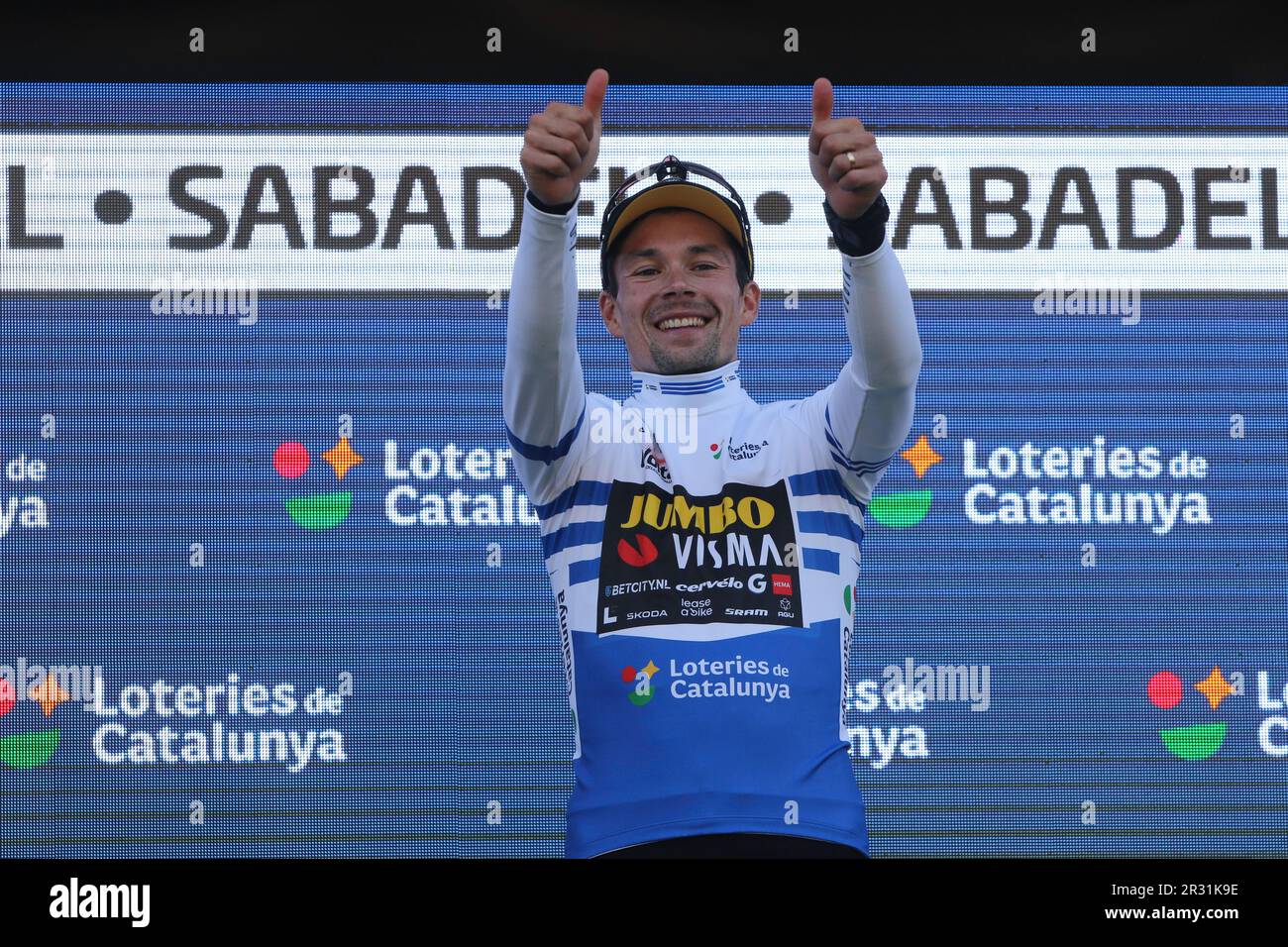 Primoz Roglic Slovenia Jumbo-Visma podium with jerseys at Volta ...