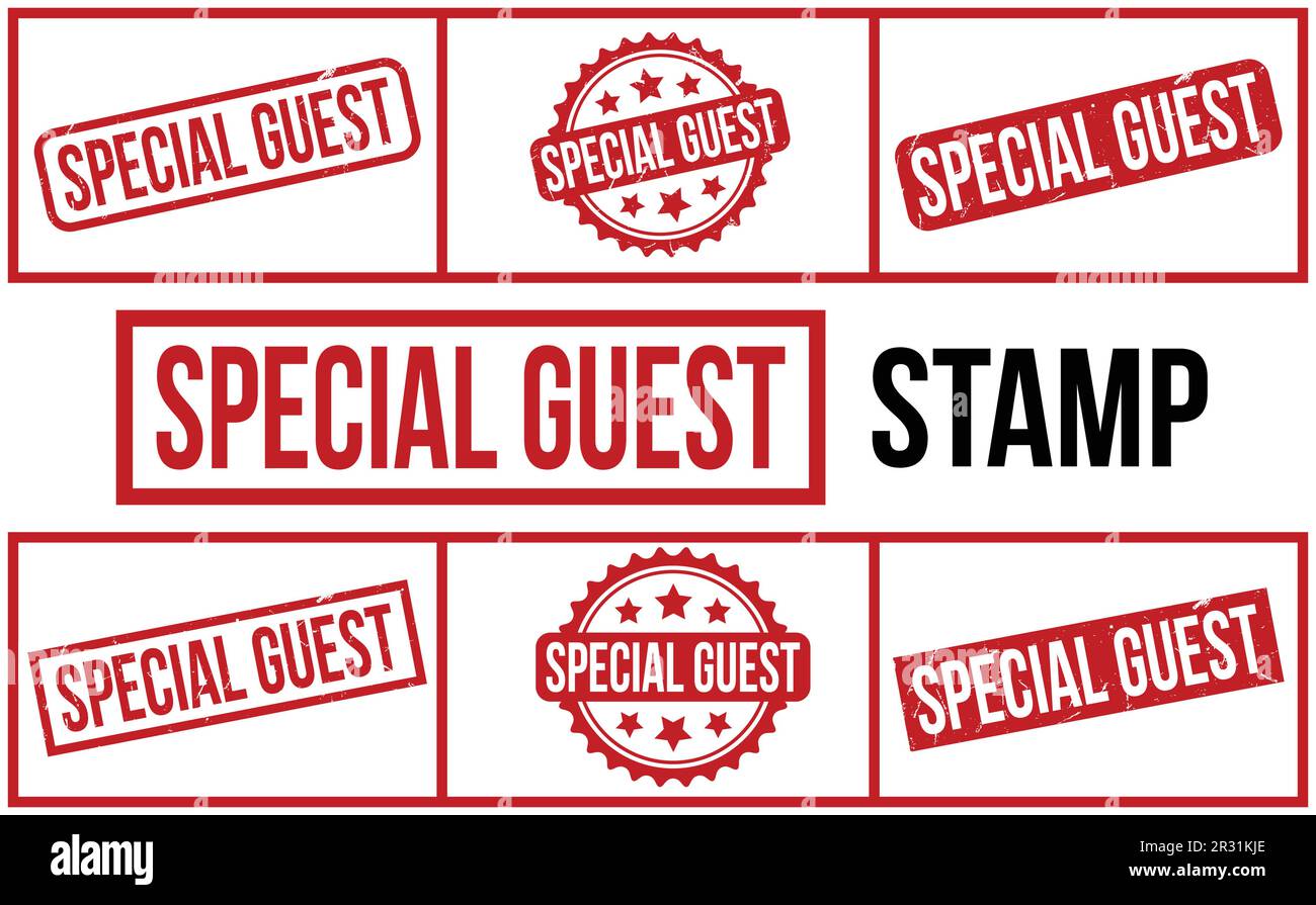 Special Guest Rubber Stamp set Vector Stock Vector Image & Art - Alamy