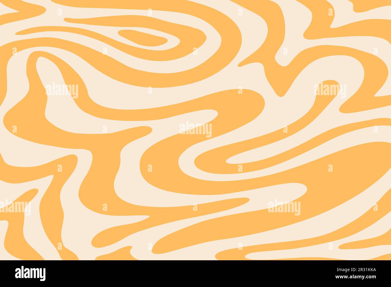 Retro Groovy Background, Trendy 70s Wavy Pattern Stock Vector Image ...