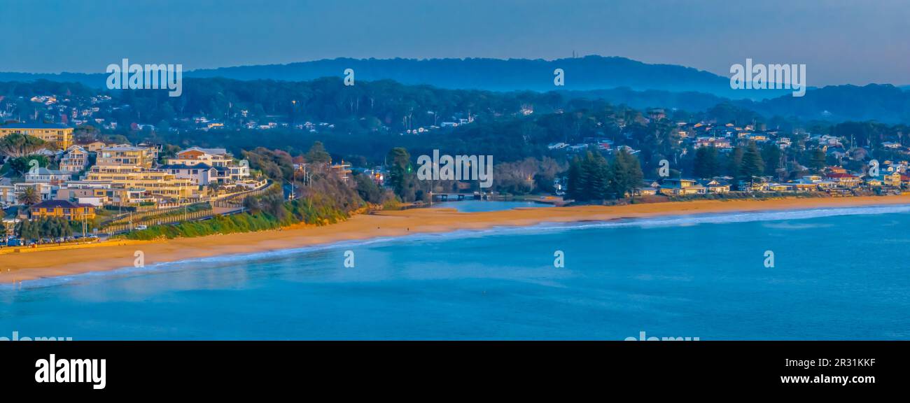 Aerial sunrise shorescape in Terrigal, NSW, Australia Stock Photo - Alamy