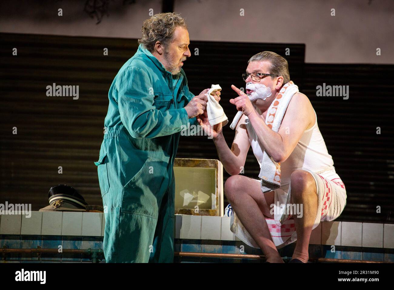 l-r: Christian Gerhaher (Wozzeck), Peter Hoare (Captain) in WOZZECK at ...