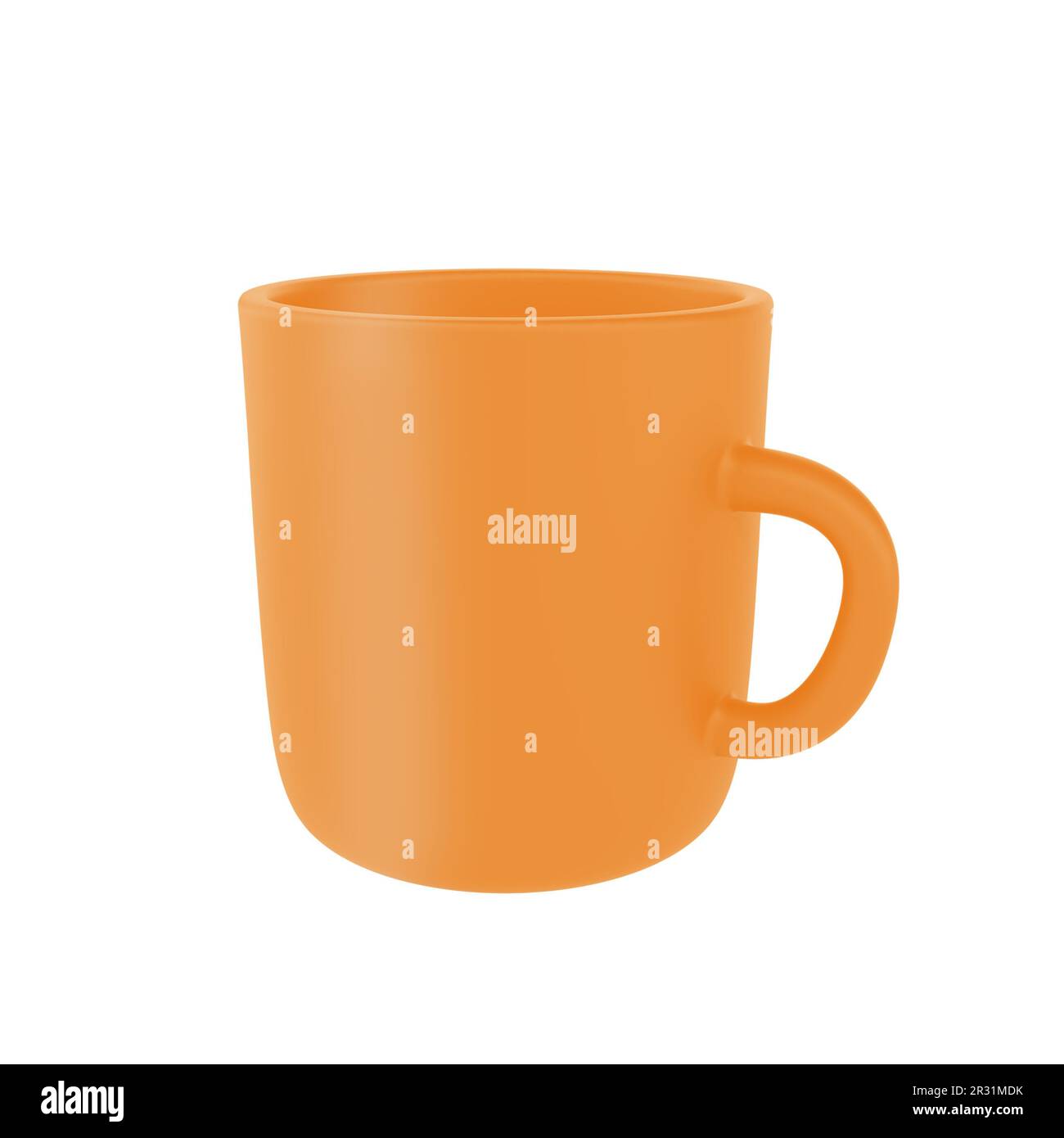 3d photo realistic orange cup icon mockup. Design Template for Mock Up ...