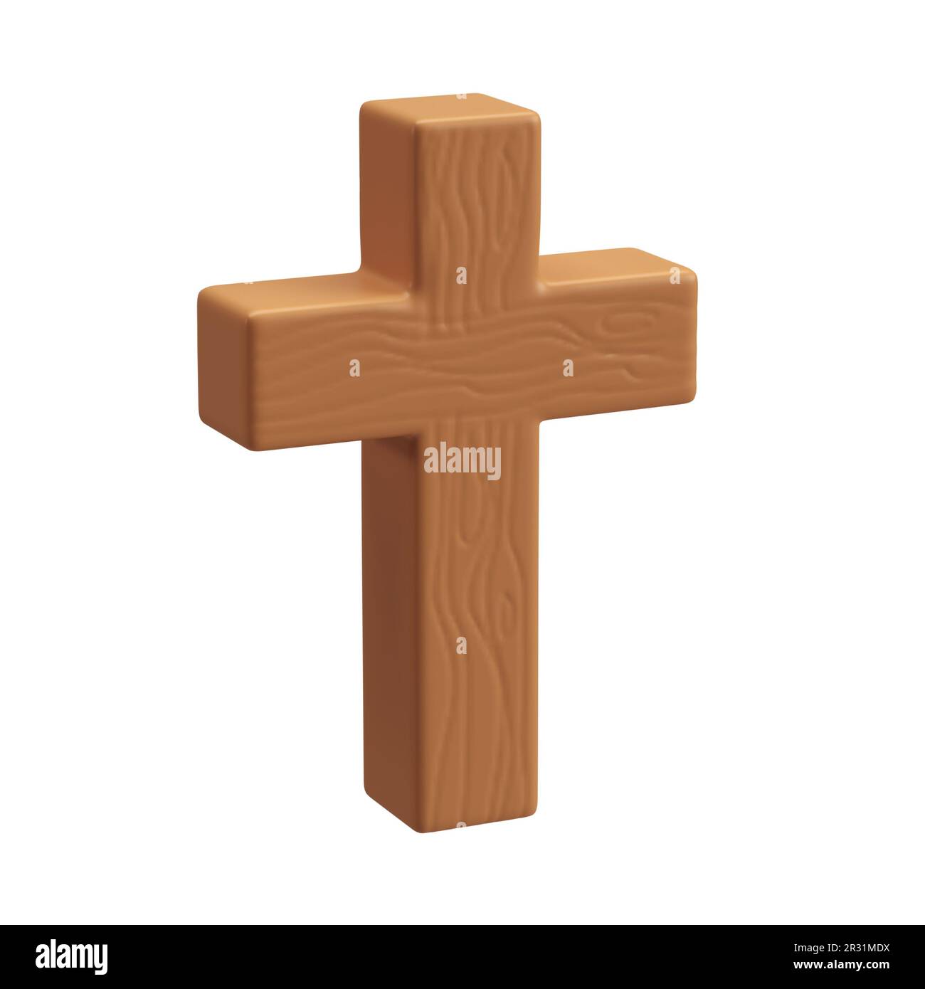 3d icon Wooden Cross, symbol of the resurrection of Jesus Christ. He is ...