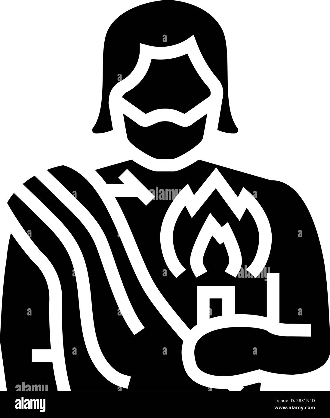 prometheus greek god ancient glyph icon vector illustration Stock ...