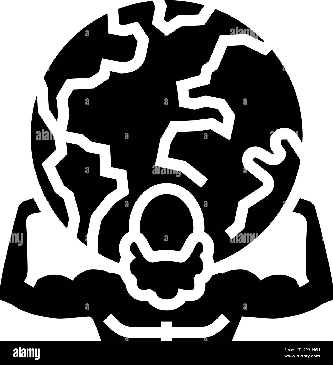 atlas greek god ancient glyph icon vector illustration Stock Vector ...