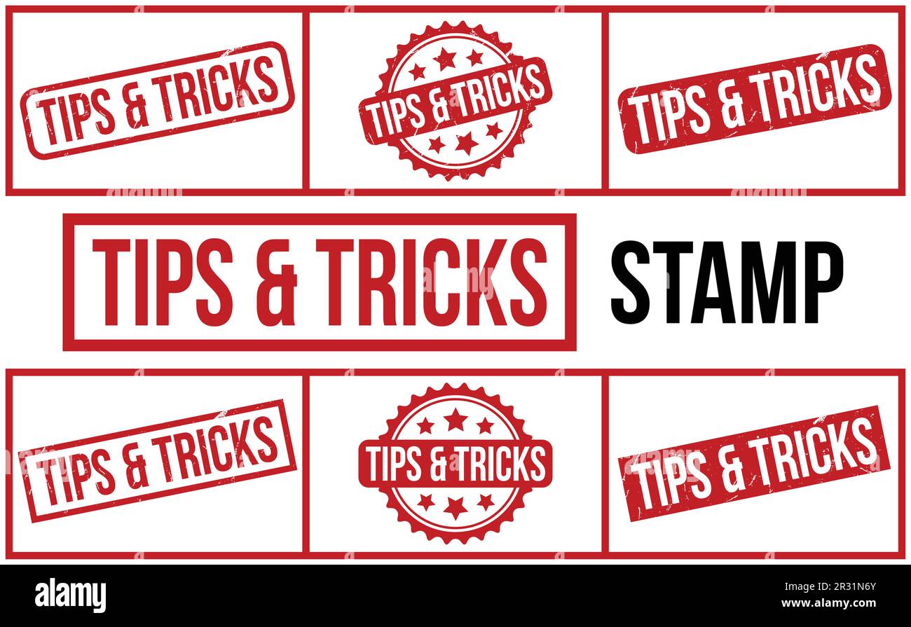 Tips & Tricks Rubber Stamp set Vector Stock Vector Image & Art - Alamy