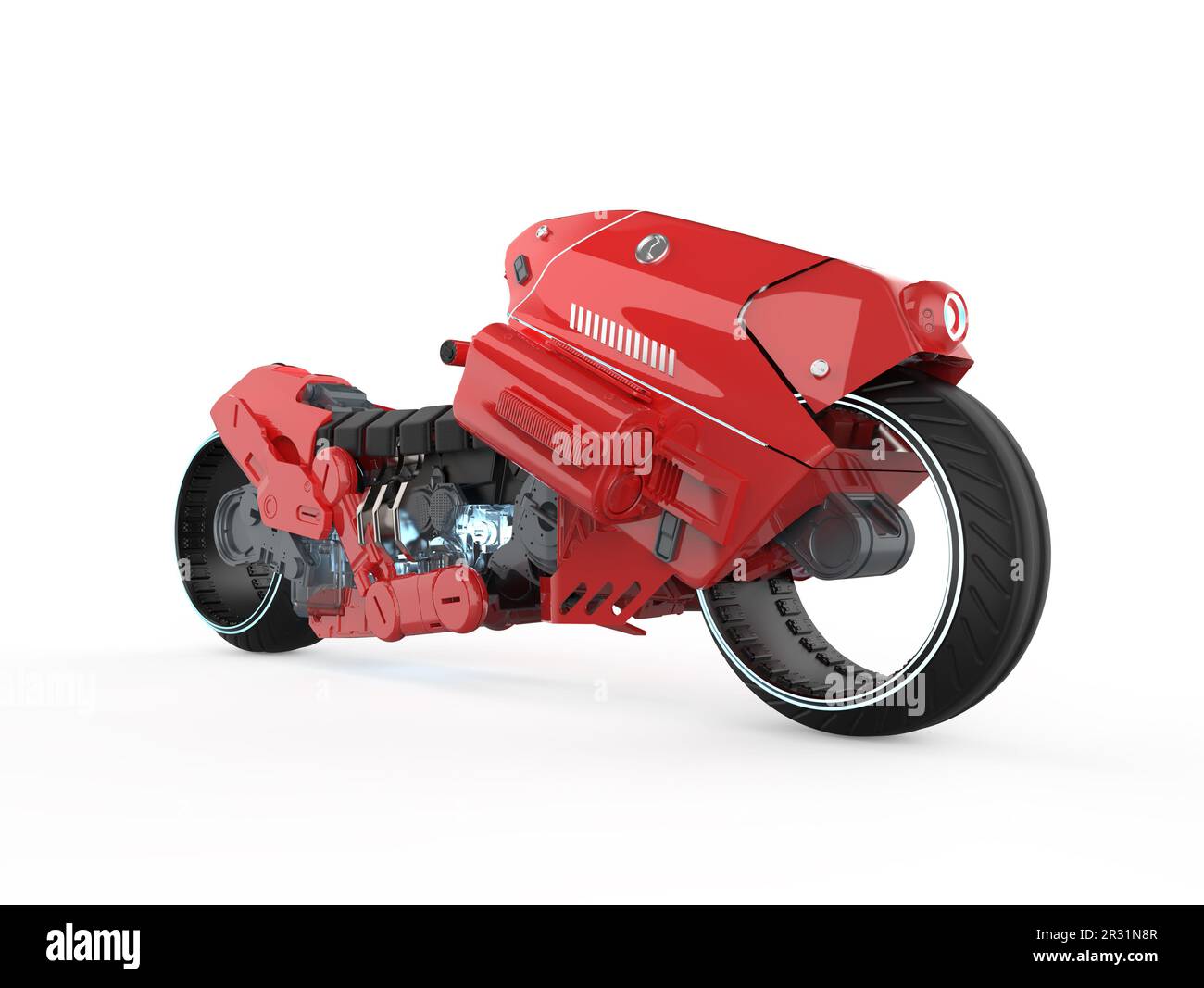 3d rendering red ev motorbike or electric bike Stock Photo - Alamy