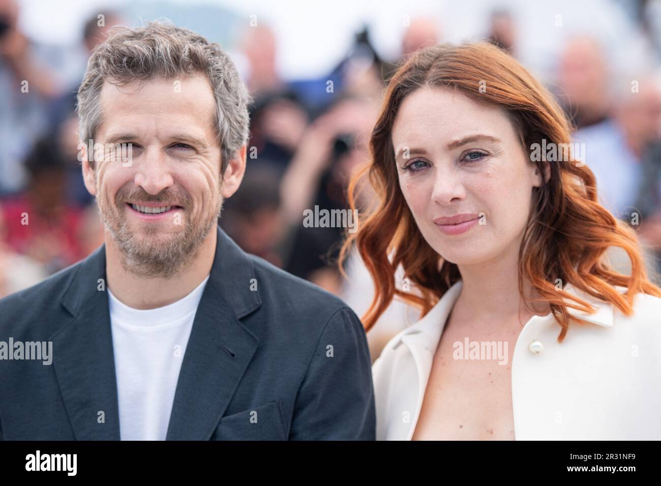 Cannes, France. 22nd May, 2023. Guillaume Canet and Laetitia Dosch ...