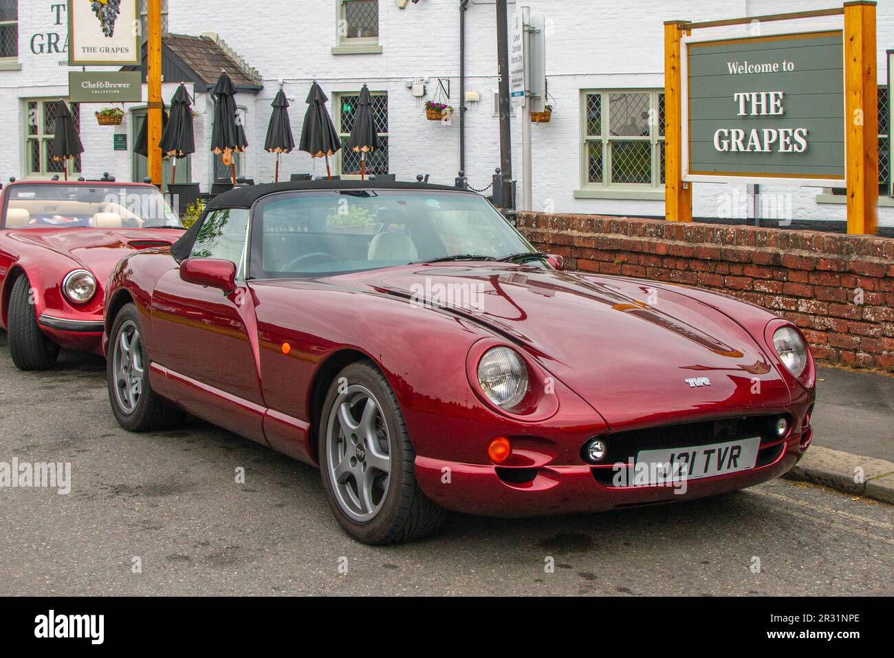 1999 90s nineties TVR Chimaera Red Car Cabriolet Petrol 3952 cc; en ...