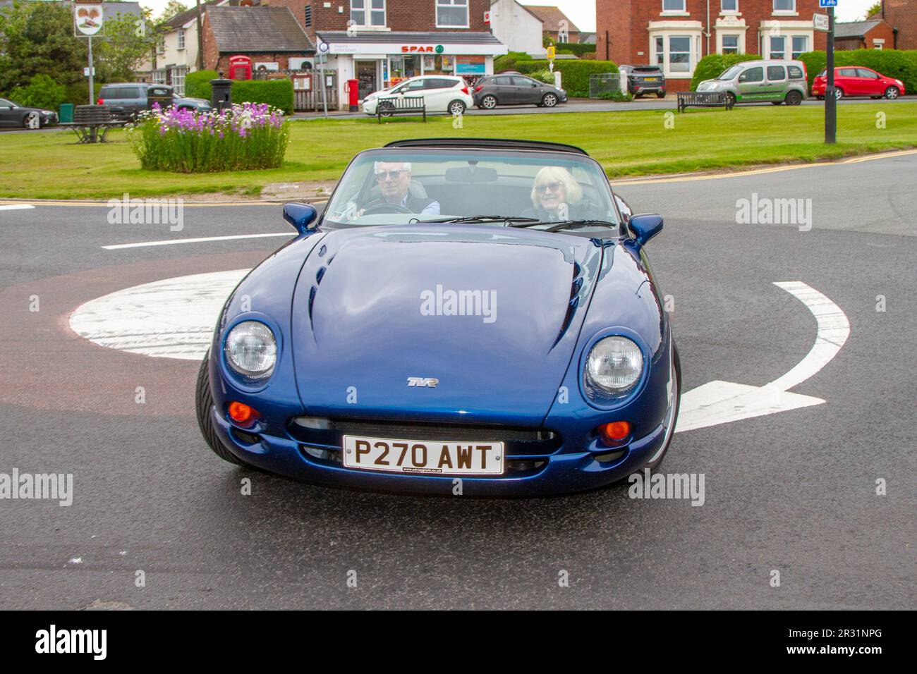 1997 90s nineties TVR Chimaera Blue Car Cabriolet Petrol 3952 cc; en ...