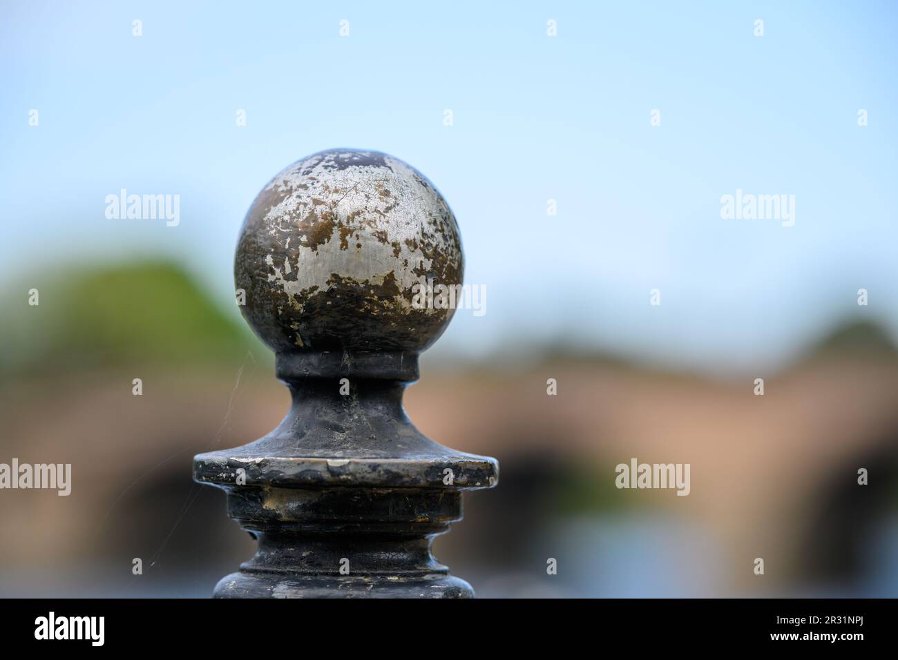 Old metal fence post abstract Stock Photo - Alamy