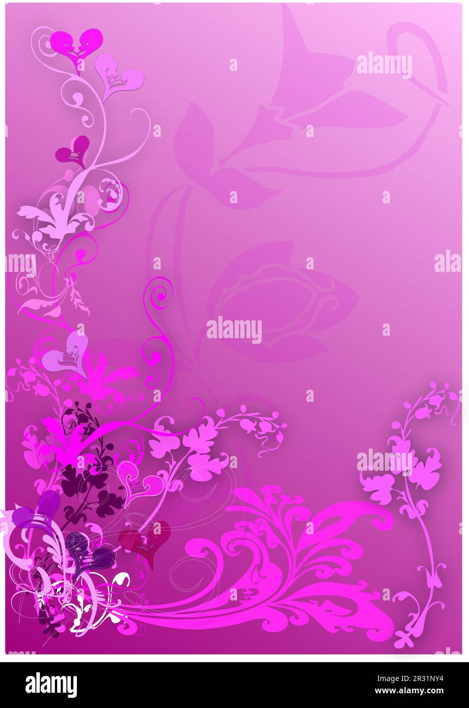 Card hearts background pink Stock Photo - Alamy