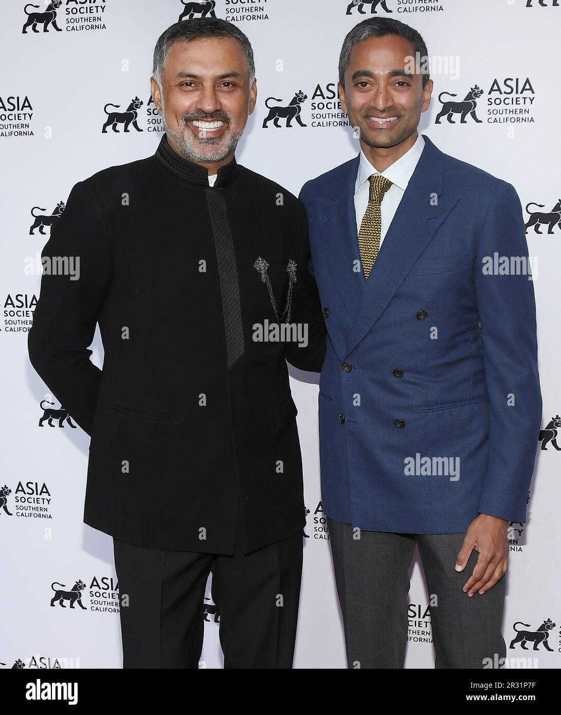 L R Nikesh Arora And Chamath Palihapitiya At The 2023 Asia Society