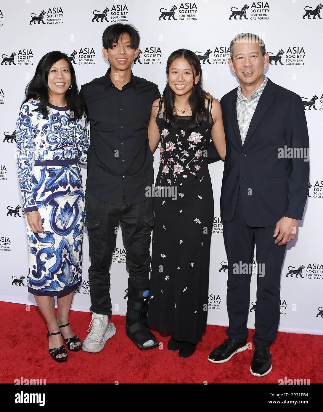 Noriko Honda Chen and Family arrives at the 2023 Asia Society Southern ...