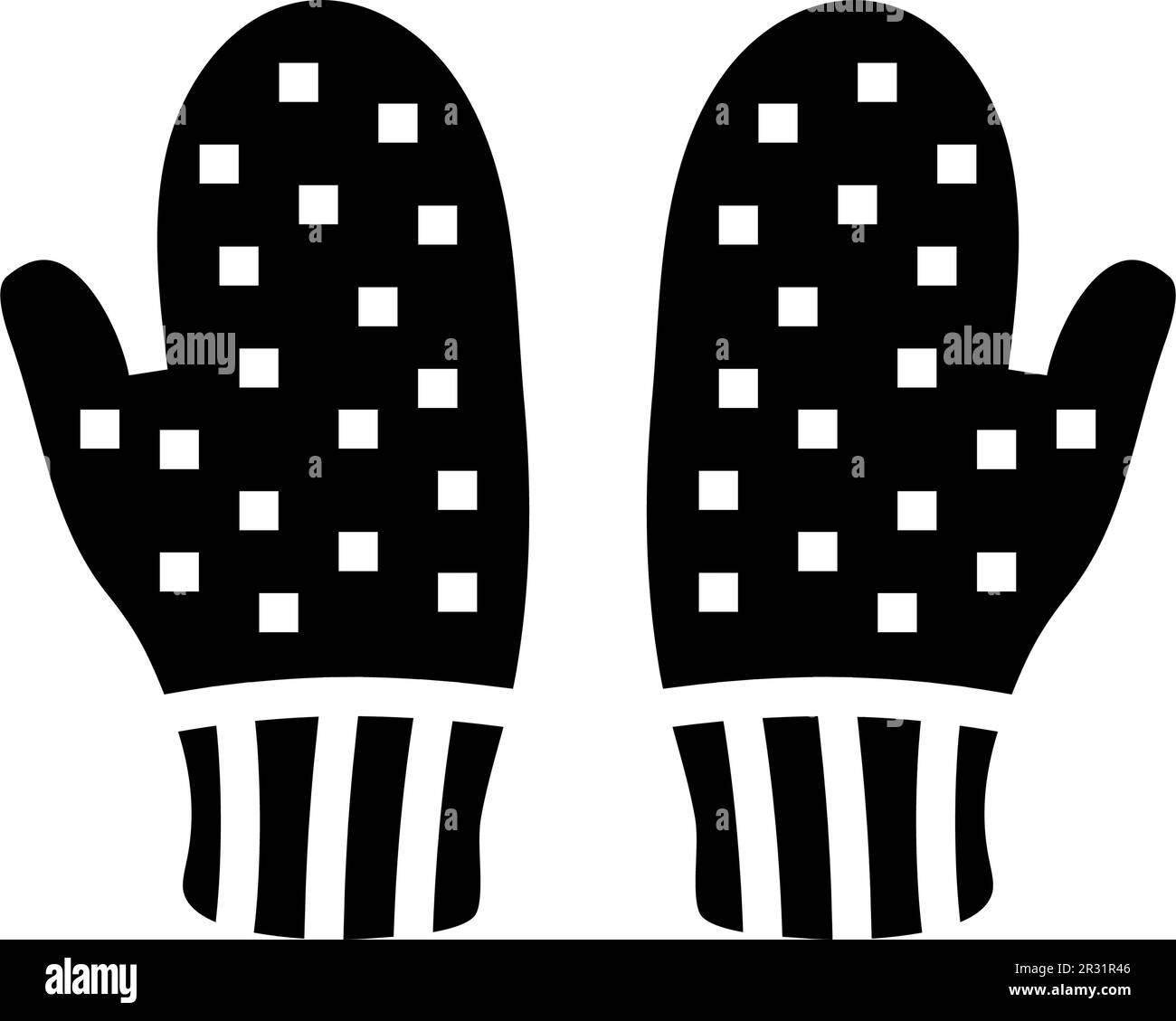 Mittens icon black monochrome Stock Vector Images - Alamy