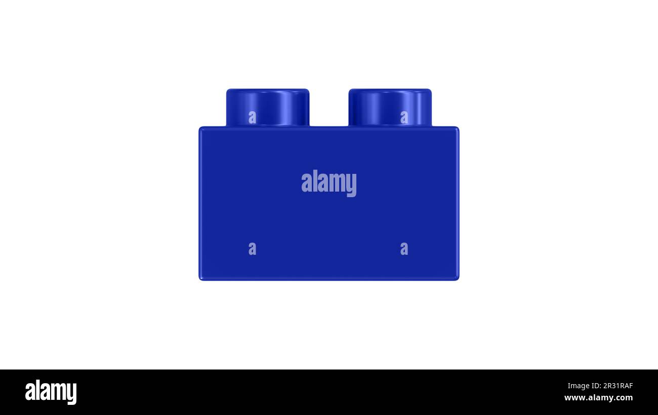 Reflex Blue Lego Block Isolated on a White Background. Close Up View of ...