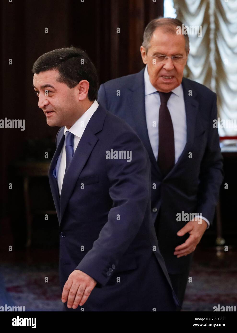 Russian Foreign Minister Sergey Lavrov, right, Uzbekistan's Foreign ... Russian Foreign Minister Sergey Lavrov, right, Uzbekistan's Foreign ...