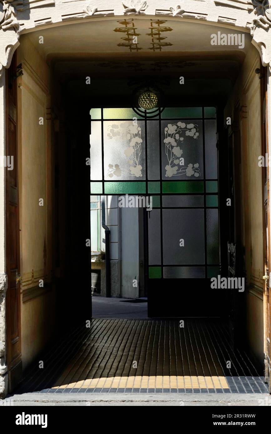 Italian Liberty architecture in Milan, Casa Galimberti building, Via ...