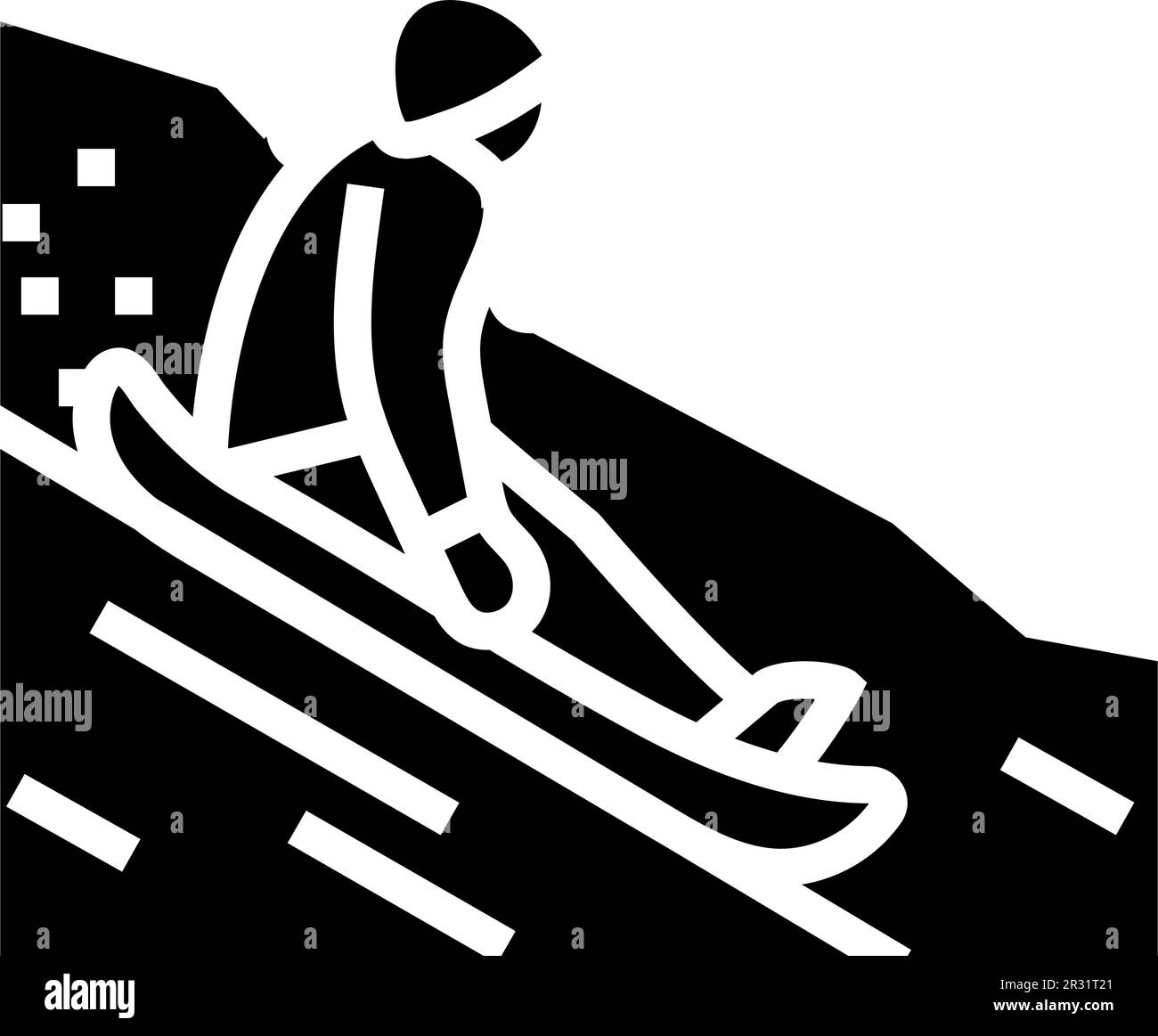 Sledding scene Black and White Stock Photos & Images - Alamy