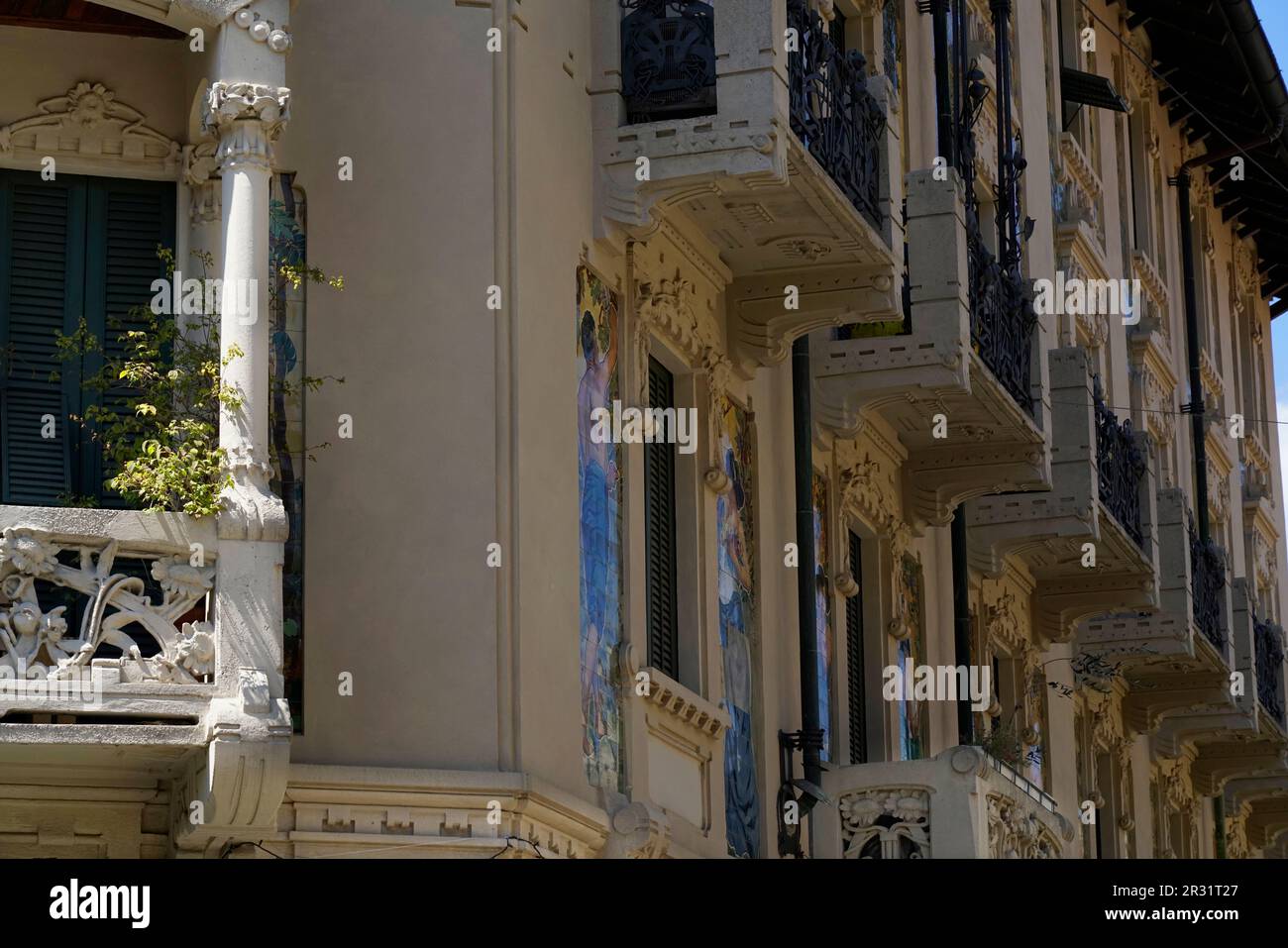 Italian Liberty architecture in Milan, Casa Galimberti building, Via ...