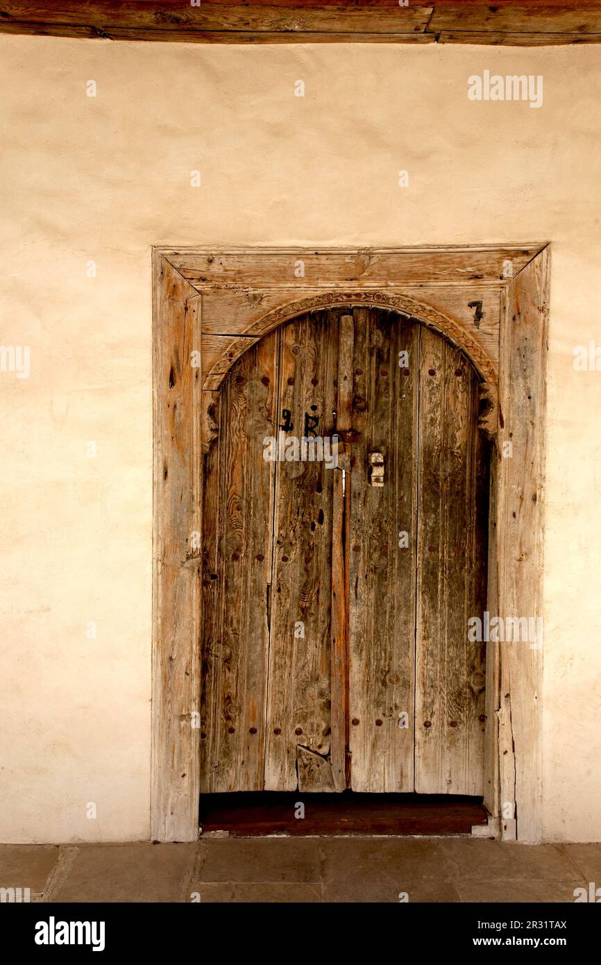 Old wooden monastery door hi-res stock photography and images - Alamy