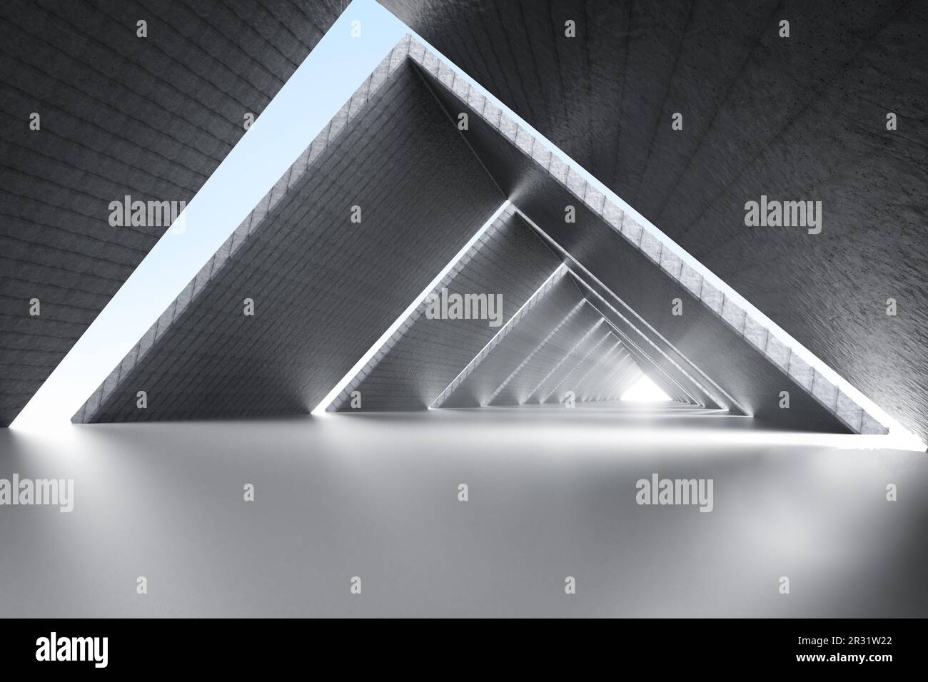 3d rendering empty room interior with triangle shape Stock Photo - Alamy