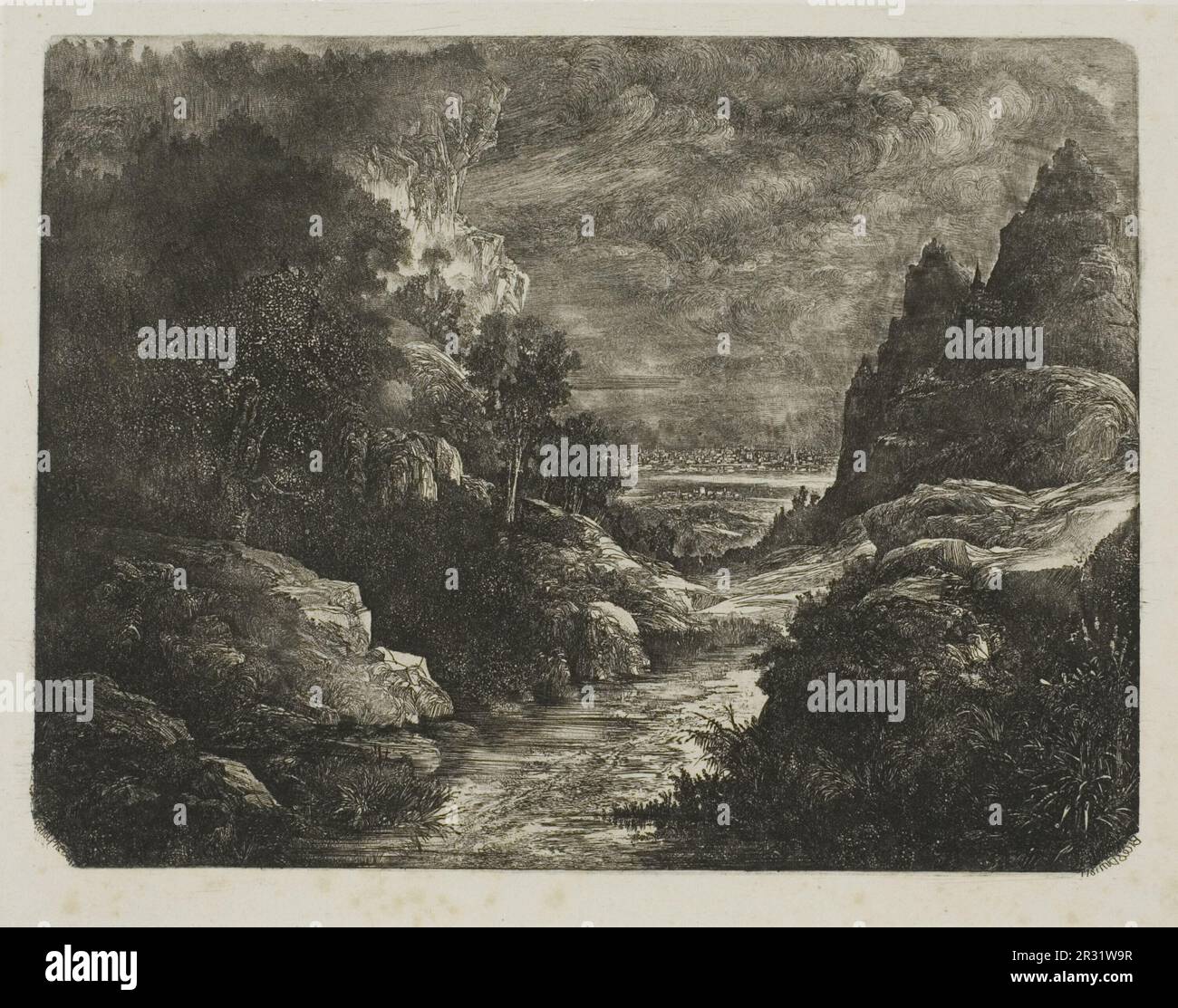 The Stream in the Gorge Date: 1871 Artist: Rodolphe Bresdin French ...